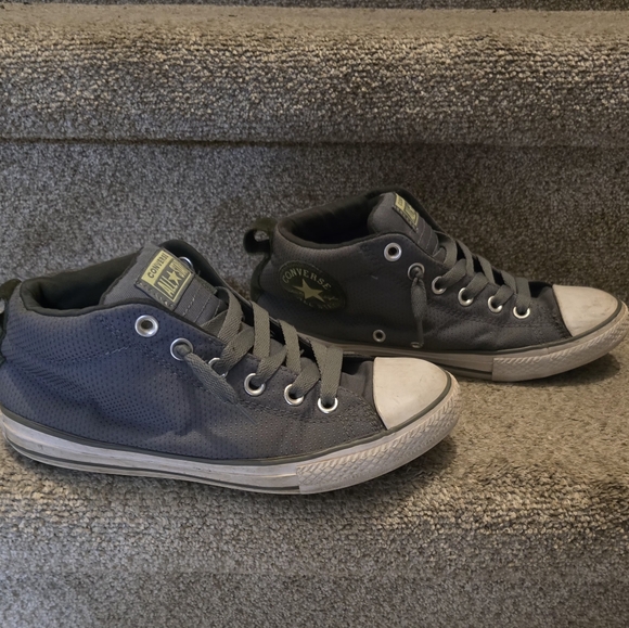 Converse | Shoes | Converse Gray Hightop Sneakers | Poshmark